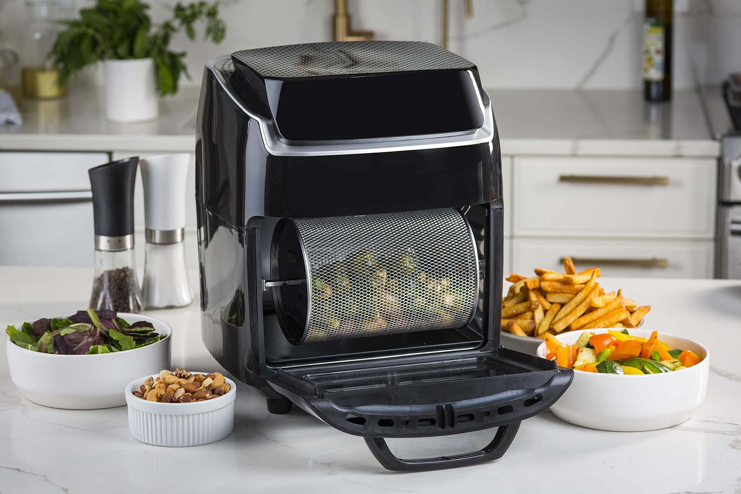 Aria Air Fryers AAO-890 10Qt Air Fryer Oven, Premium Black