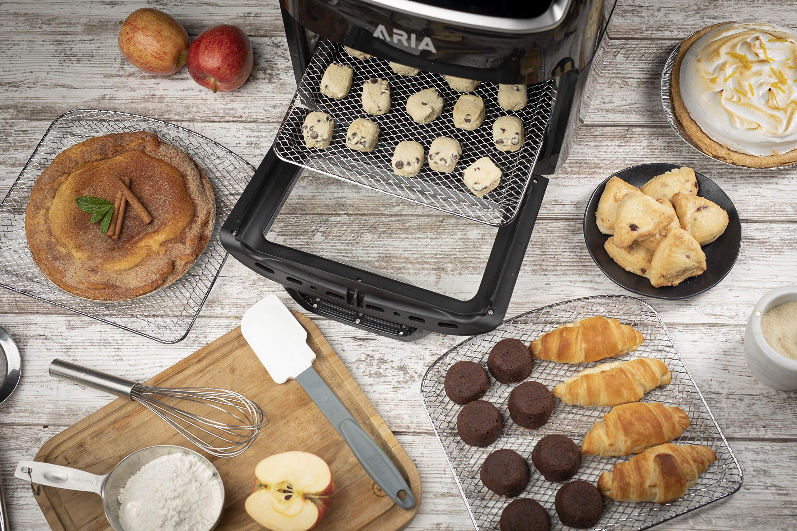 Aria Air Fryers AAO-890 10Qt Air Fryer Oven, Premium Black