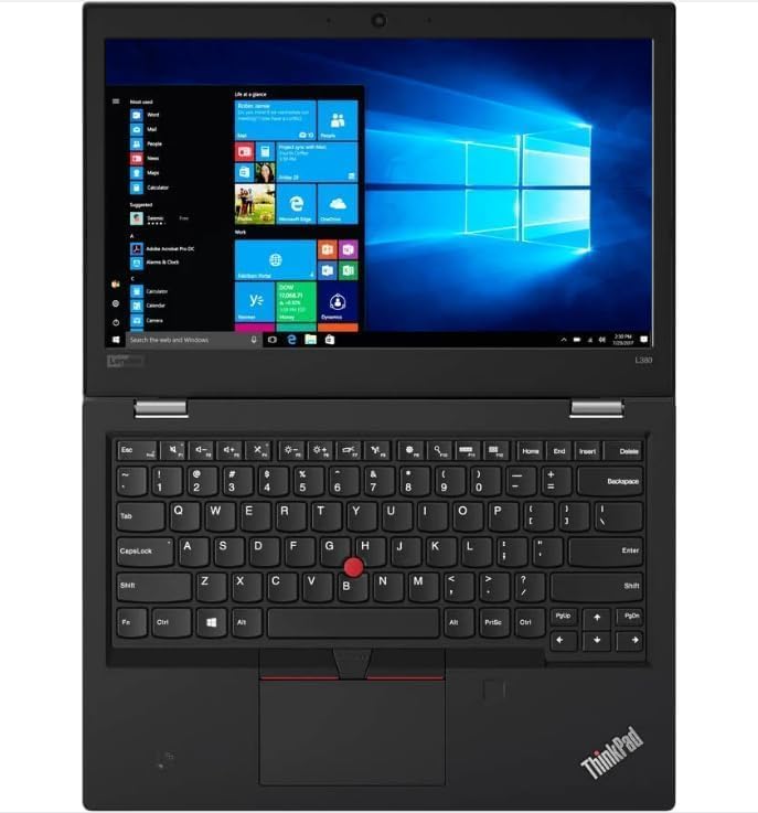 Lenovo ThinkPad L380 Business Laptop, 13.3" FHD (1920x1080) Screen, Intel Celeron 7th Generation Processor 3965U 2.2GHz, 8GB RAM, 256GB SSD, Webcam, WiFi, BT, Windows 10 Pro (Renewed)