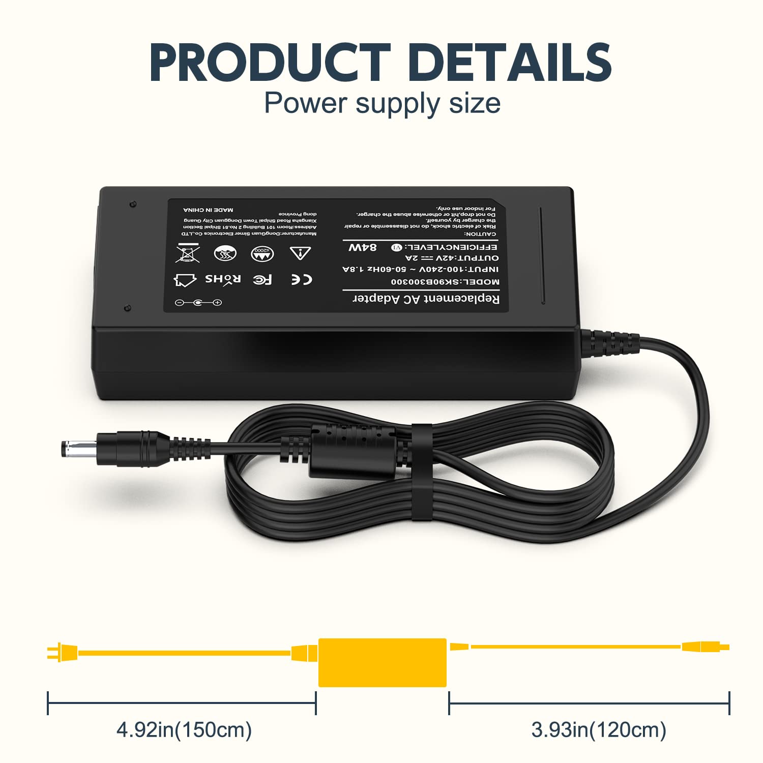 AC Adapter for Hover-1 Journey Pioneer Alpha and Rally Charger H1-JNY-BLK
