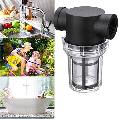 Denpetec 1Pcs Garden Pond 1 inch Inline Mesh Strainer Water Pump Filter Irrigation High Flow Pipeline Filter Garden Interface Strainer(Size:40 mesh)