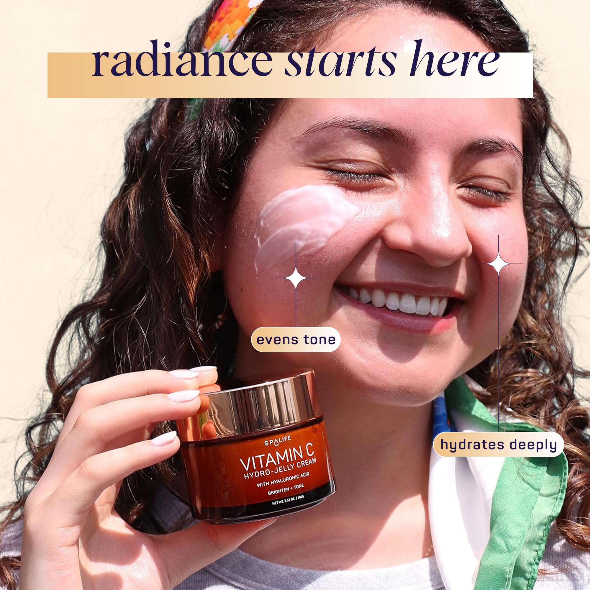 SpaLife Brighten + Depuff Vitamin C Hydro-Jelly Eye Cream With Green Tea