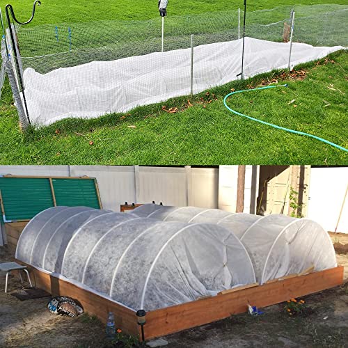 Garden Hoops Kit with Plant Covers Freeze Protection, Greenhouse Hoops Garden Cover for Raised Beds