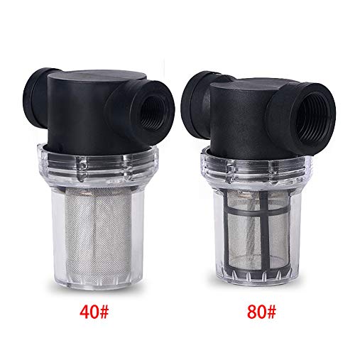 Denpetec 1Pcs Garden Pond 1 inch Inline Mesh Strainer Water Pump Filter Irrigation High Flow Pipeline Filter Garden Interface Strainer(Size:40 mesh)