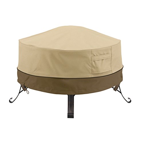 Classic Accessories Veranda Water-Resistant 30 Inch Round Fire Pit Cover, Patio Furniture Covers