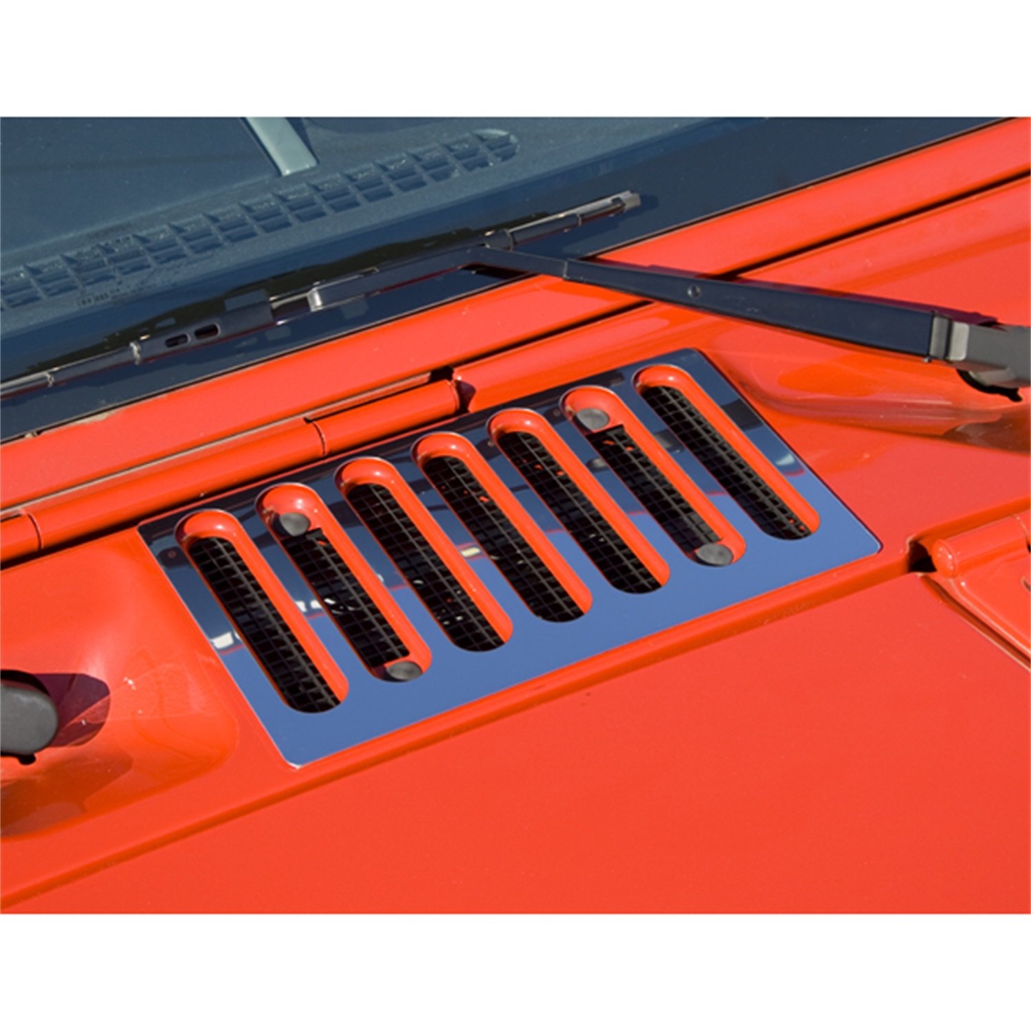 Rugged Ridge 11117.05 Cowl Vent Cover, Stainless Steel; 07-18 Jeep Wrangler JK