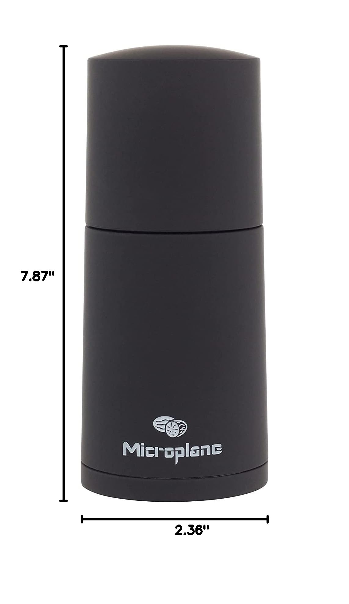 Microplane Manual Spice Mill - Cinnamon Grinder and Nutmeg Grater (Black)