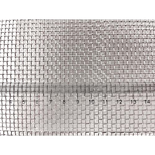 304 Stainless Steel Woven Wire 8 Mesh - 12"X24" (30cmX60cm) Garden Fence BBQ Wire Mesh Window Screen Mesh 2 Pcs