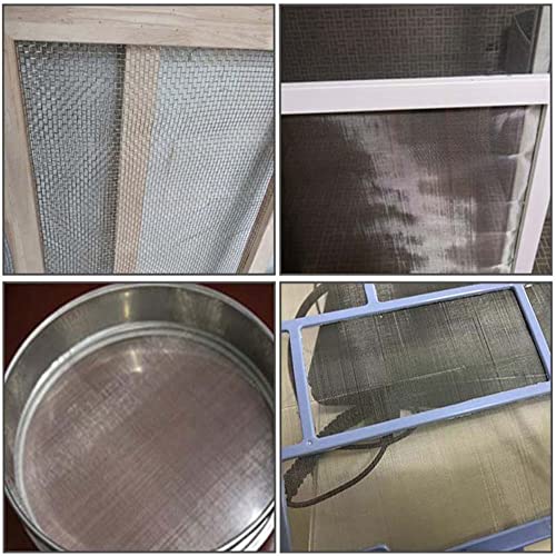 304 Stainless Steel Woven Wire 8 Mesh - 12"X24" (30cmX60cm) Garden Fence BBQ Wire Mesh Window Screen Mesh 2 Pcs