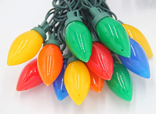 FY LTD C9 Christmas Lights 50 LED Indoor and Outdoor Decoration 34.4 feet Christmas Tree Courtyard Garden Decoration
