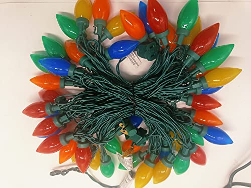 FY LTD C9 Christmas Lights 50 LED Indoor and Outdoor Decoration 34.4 feet Christmas Tree Courtyard Garden Decoration