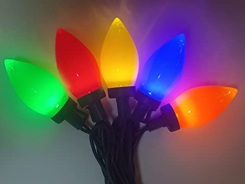 FY LTD C9 Christmas Lights 50 LED Indoor and Outdoor Decoration 34.4 feet Christmas Tree Courtyard Garden Decoration