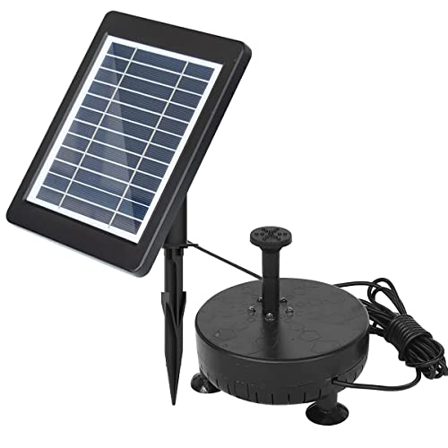 COODIA 660GPH Submersible Pump Pond Fountain with Inside Filter and RGB Colorful LED Light, Multiple Water Fountain Spray Nozzles Kit for Garden PondIndoor and Outdoor Landscape (SOLAER POWERED)