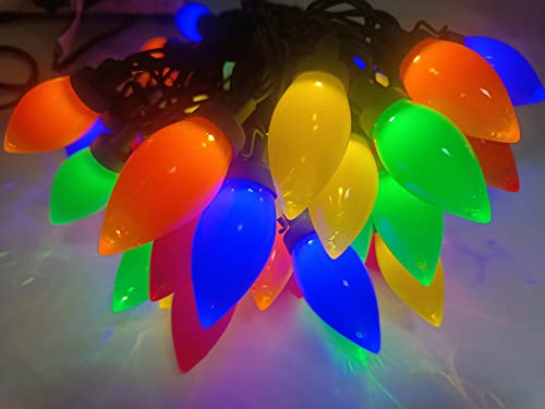 FY LTD C9 Christmas Lights 50 LED Indoor and Outdoor Decoration 34.4 feet Christmas Tree Courtyard Garden Decoration
