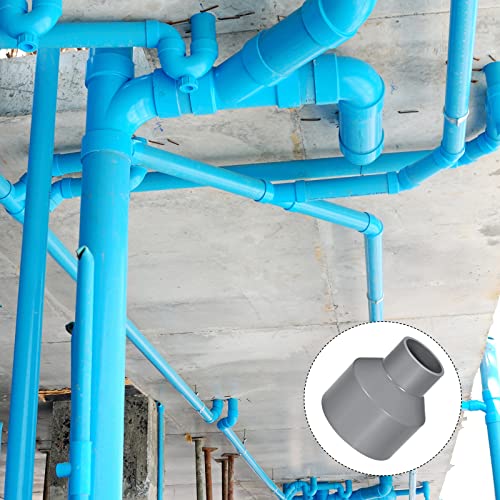 METALLIXITY Duct Reducer, (2-1/2 to 1 -1/4 Inch), PVC Pipe Increaser DWV Reducing Coupling - for Water Supplies Build, DIY, Garden Shelf Greenhouse, Gray