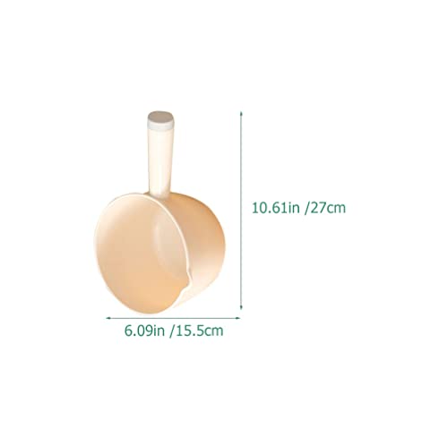 Hemoton 3pcs Long Handle Water Ladle Garden Water Scoop Watering Flower Water Ladle Water Dipper Spoon Bath Ladle Scoop for Home Garden Tea Ceremony Bathroom Sauna Light (As Shown)