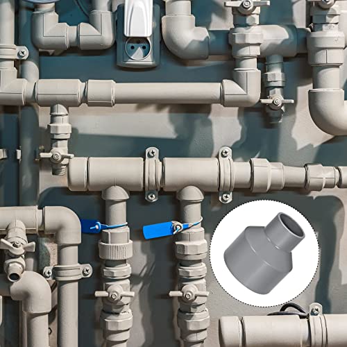METALLIXITY Duct Reducer, (2-1/2 to 1 -1/4 Inch), PVC Pipe Increaser DWV Reducing Coupling - for Water Supplies Build, DIY, Garden Shelf Greenhouse, Gray