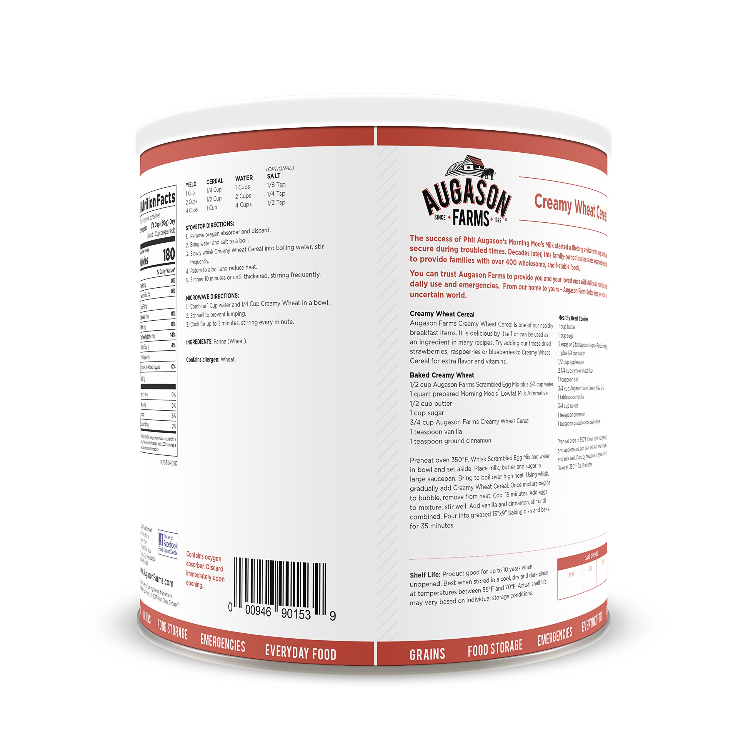 Augason Farms Dehydrated Potato Shreds 1 lb 7 oz (pack of 1) & Creamy - 3 lbs 15 oz No. 10 Can