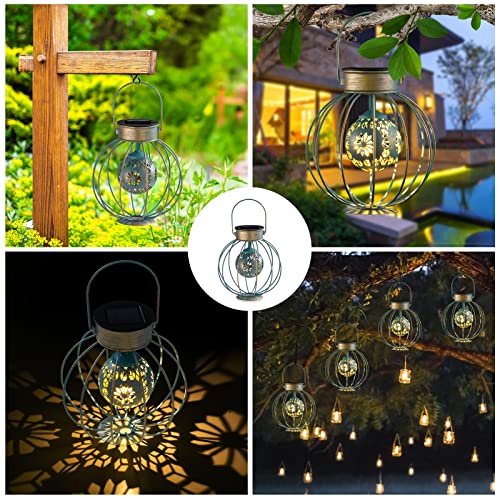 Hanging Solar Lanterns Table Lamp Flower Pattern¡