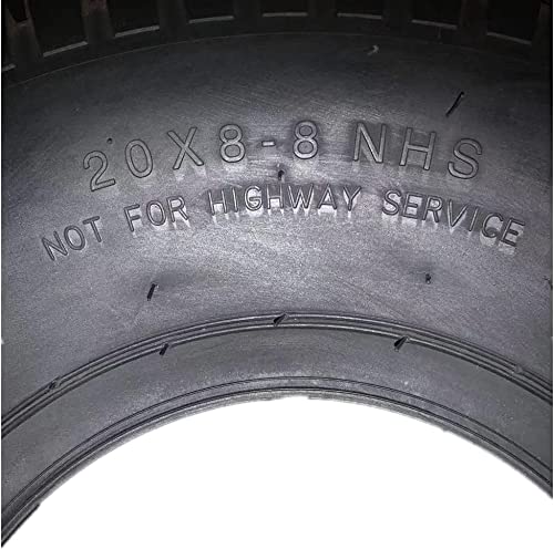 MOTORHOT 2Pcs Lawn Mower Turf Tires 20x8-8 Tractor Turf Garden Golf Cart Tires 20x8x8 4PR Tubeless