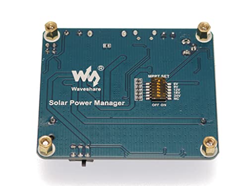 Waveshare Solar Power Management Module for 6V~24V Solar Panel Support Solar Panel/USB Connection Battery Charging with MPPT Function and Multi Protection Circuits