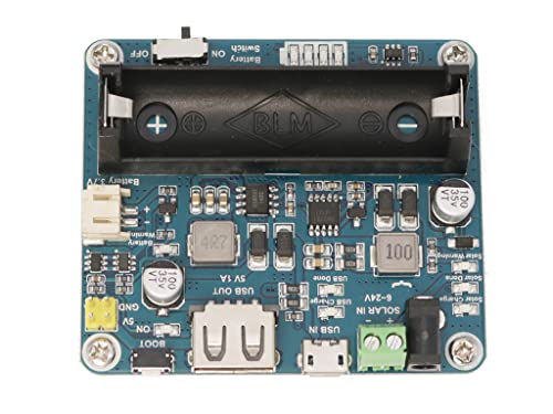 Waveshare Solar Power Management Module for 6V~24V Solar Panel Support Solar Panel/USB Connection Battery Charging with MPPT Function and Multi Protection Circuits