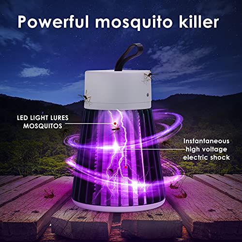 Bug Zapper Electric UV Insect Catcher Killer for Flies,Fly Trap Lamp Mosquitoes,Gnats & Other Small to Large Flying Pests for Home, Kitchen,Garden,Patio,Camping & More with Plug