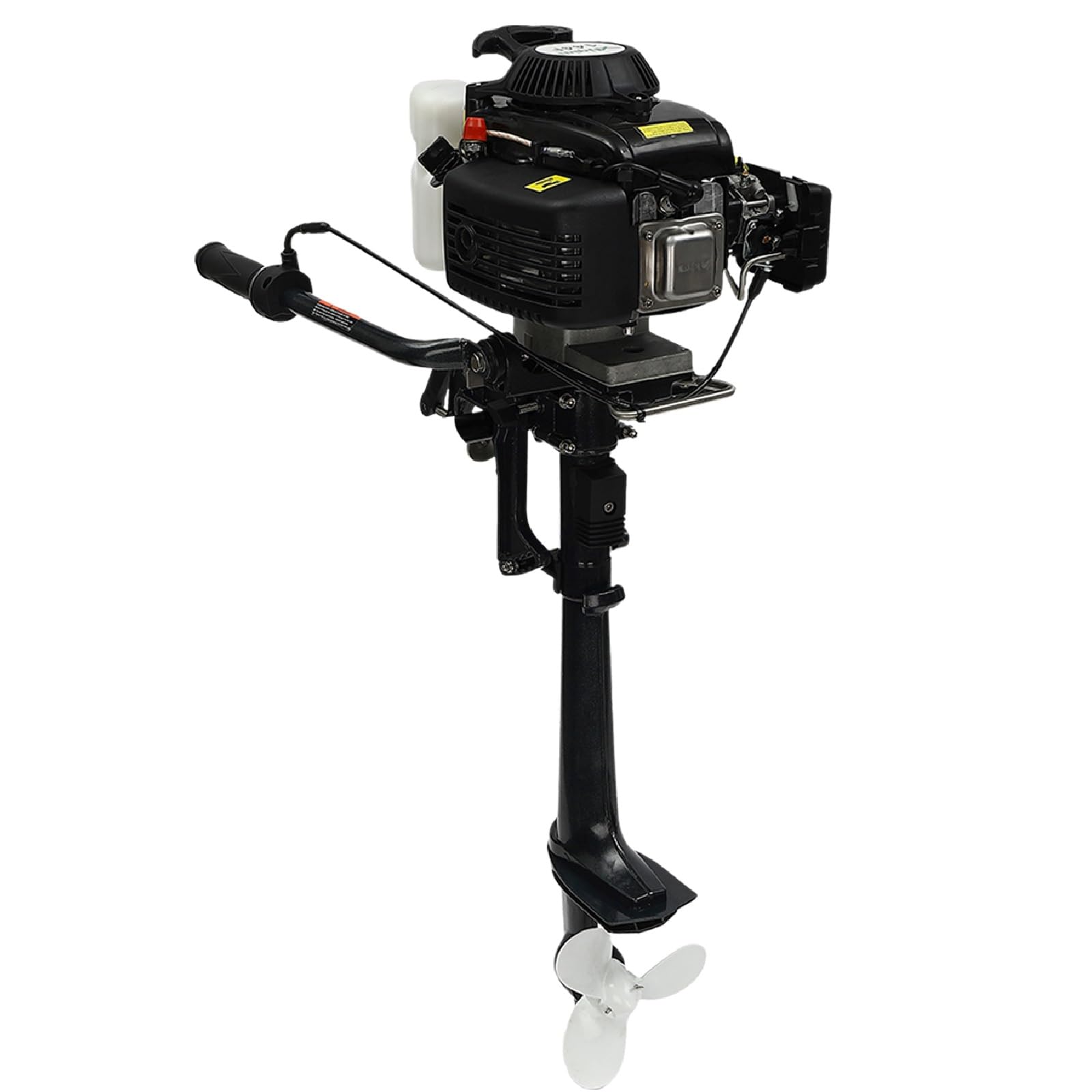Outboard Motor 4 Stroke 4 Hp, Inflatable Fishing Boat Engine With Air Cooling System, Heavy Duty Boat Engine Outboard Motor With CDI Ignition System (4 Stroke 4 HP Motor)