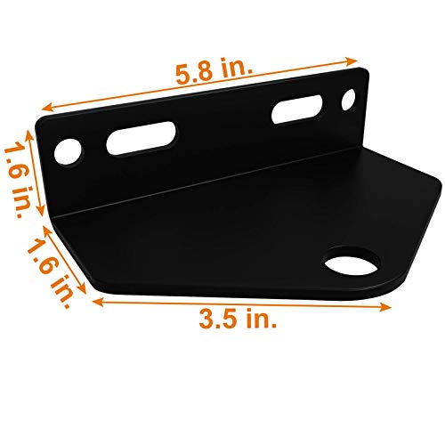 Universal Zero Turn Lawn Mower Trailer Hitch 5 Inch Heavy Duty Steel - Including Installation Hardware (Black)