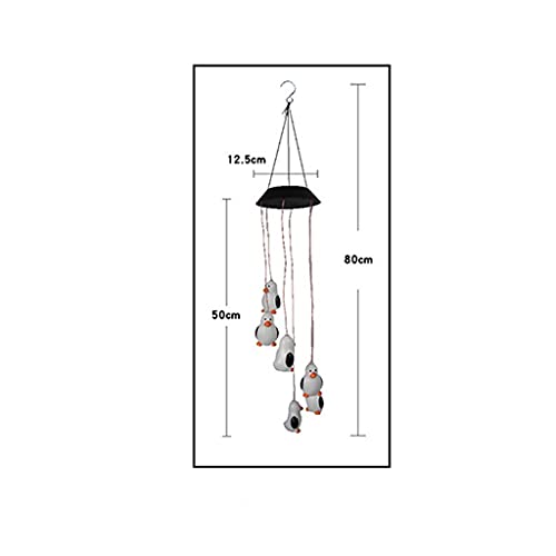 MISS Z 2 Pcs Led Wind Chime Lamp Outdoor Waterproof Villa Garden Decoration Chandelier Day Light Solar Lamp
