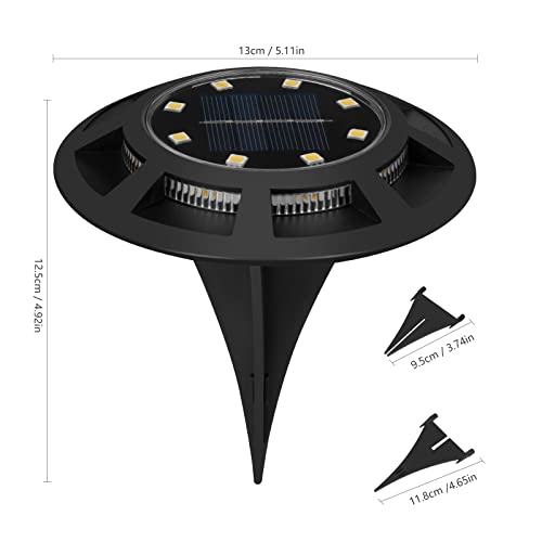 Suranew Solar Ground Lights, LED Solar Garden Lights,Outdoor Garden Waterproof Bright in-Ground Lights, Landscape Lights for Pathway,Yard,Deck,Lawn,Patio,Walkway