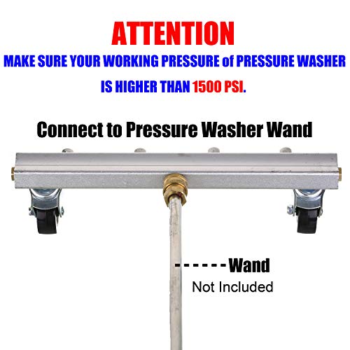 M MINGLE Pressure Washer Water Broom, 13 Inch Power Washer Cleaner, Sweep Driveway, Sidewalk, Deck, 4000 PSI