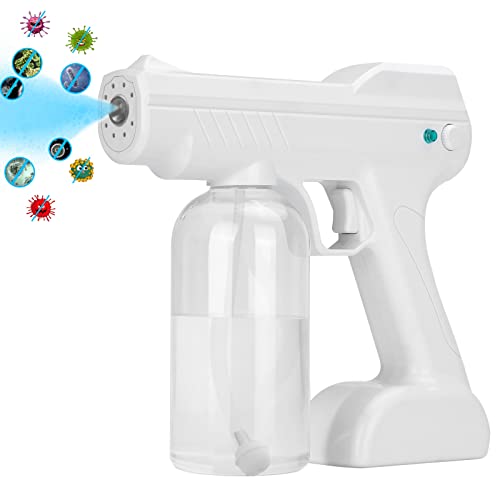 Disinfectant Cordless Gun, Handheld Rechargeable Nano Atomizer 27oz Large Capacity Electric Sprayer Nozzle Adjustable Fogger for Home, Office, School or Garden