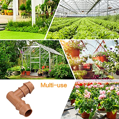 iRunning 18 Pieces Drip Irrigation 1/2" Tubing Elbow Fittings (17mm), Barbed Elbow Connectors for 1/2 Inch Irrigation Tubing (0.600" ID), Drip Line Elbows for Drip Sprinkler Garden Systems