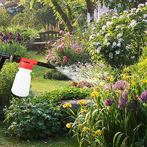 Sooprinse Car Foam Gun Foam Cannon Blaster, Garden Hose Sprayer with Adjustment Ratio Dial Blaster, Car Washer Foam Gun, Snow Foam Lance, 0.23 Gallon Bottle