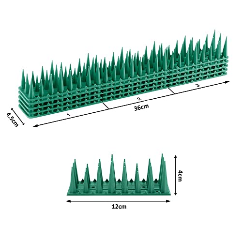Anti Bird Spikes 10Pcs Plastic Pigeon Deterrent Spikes Cat Fence Spikes Bird Repellent Spikes, for Fence Windowsill Garden