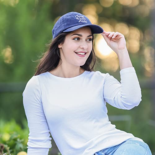 Laila and Lainey Crazy Plant Lady Hat - Garden Hat - Gift for Woman Gardener - Gift for Succulent Plant Lovers, blue, one size