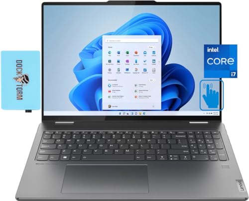 Lenovo Yoga 7i 2-in-1 Laptop 16.0" Touchscreen IPS WVA FHD + (Intel i7-1355U, 16GB LPDDR5, 512GB SSD, Intel Iris Xe, Backlit KYB, FP Reader, 2 Thunderbolt 4, WiFi 6E, Win 11 Home) w/Dockztorm Hub