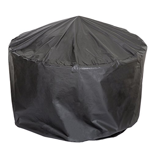 Fire Pit Set, Wood Burning Pit - Includes Spark Screen and Log Poker - Great for Outdoor and Patio, 32β Round Metal Firepit by Pure Garden