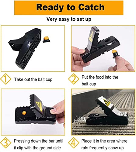 Mouse Traps, Mice Traps for House, Small Mice Trap Indoor Quick Effective Sanitary Safe Mousetrap Catcher for Family and Pet - 6 Pack