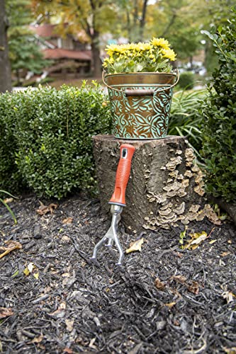 Garden Weasel 91367 Double-Sided Garden Cultivator Hand Tiller - for Loosening Soil, Weeding and Digging - Weather and Rust Resistant