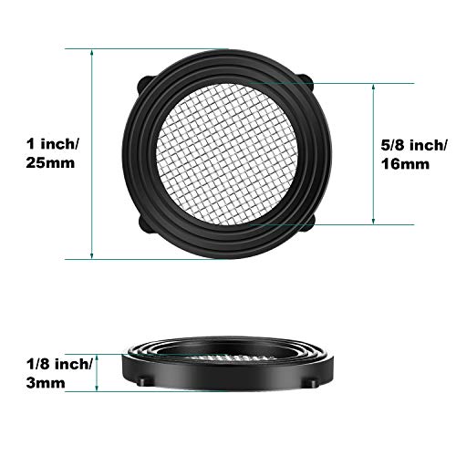 20 Packs Stainless Steel Filter Garden Hose Washer, Self Locking Tabs Keep Washer Firmly Set Inside Fittings with 40 Mesh for 3/4 Inches Garden Hose and Water Faucet