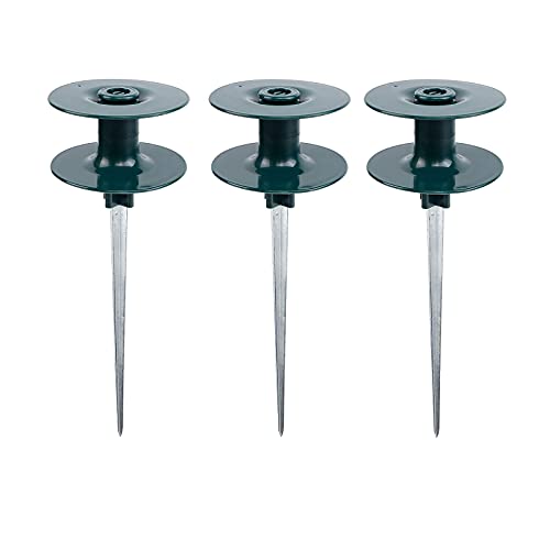 MCDSAJ 3 Pcs Garden Hose Guide Stake,Lawn Hose Support Long Metal Spike,Rust Sturdy Metal Stake for Garden Lawn Yard Antique Metal Hose Guard Stakes (210429XA01-3-10001-1454363451)