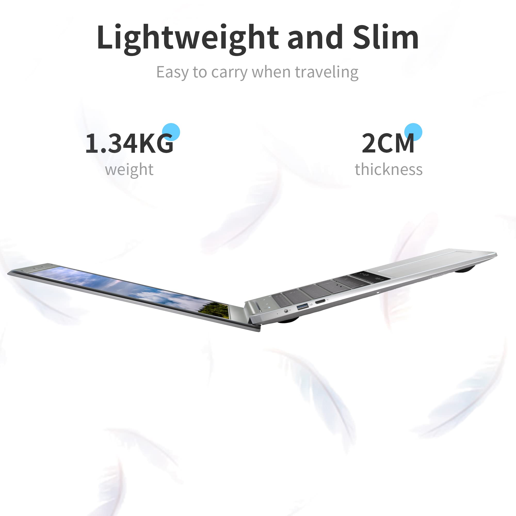 SGIN 15.6 Inch Laptop with 4GB DDR4 RAM+128GB SSD, Intel Celeron Quad Core Processor, Intel UHD Graphics 600, Mini HDMI, Webcam, WiFi, Bluetooth 4.2, USB3.0