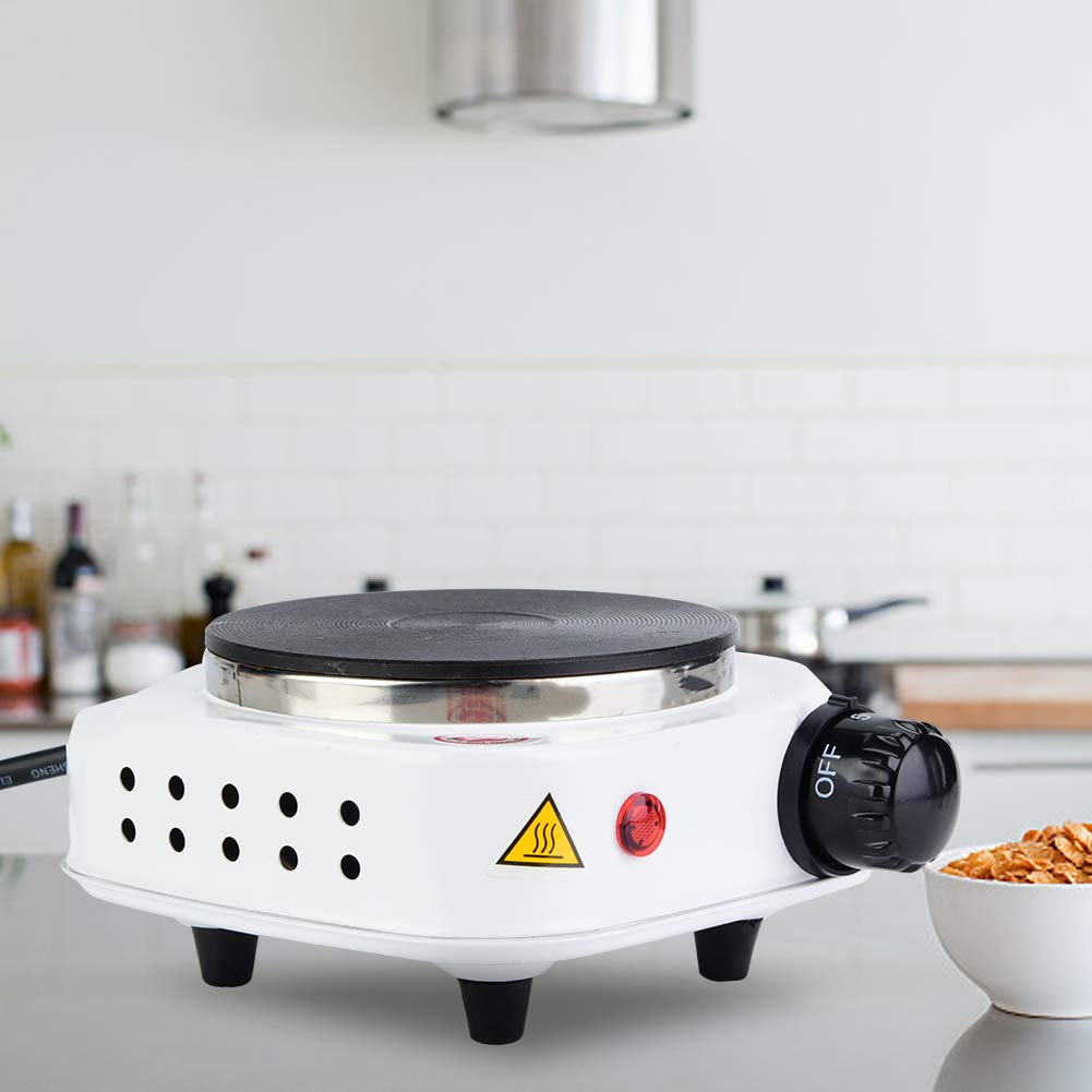 Portable Electric Mini Stove Hot Plate, High Temperature, Control, for Cooking Soup, Porridge, Hot Pot, Essential Home Appliance, 500W (US Plug 110V)
