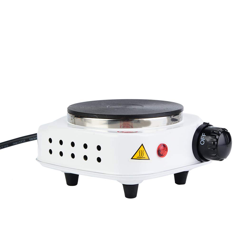 Portable Electric Mini Stove Hot Plate, High Temperature, Control, for Cooking Soup, Porridge, Hot Pot, Essential Home Appliance, 500W (US Plug 110V)