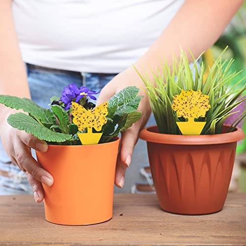 40 Pack Fungus Gnat Traps for House Indoor Yellow Sticky Traps for Plants, Dual-Sided Fungus Gnat Sticky Traps Fruit Fly Traps for Indoors
