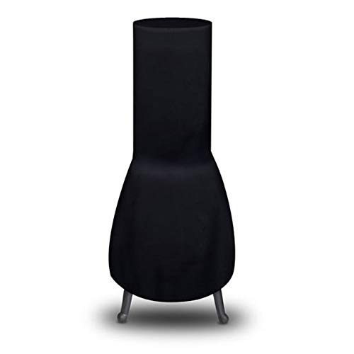 Nomiou Chiminea Cover,Waterproof,Windproof,Oxford Fabric Outdoor Garden Patio Heater Black Cover