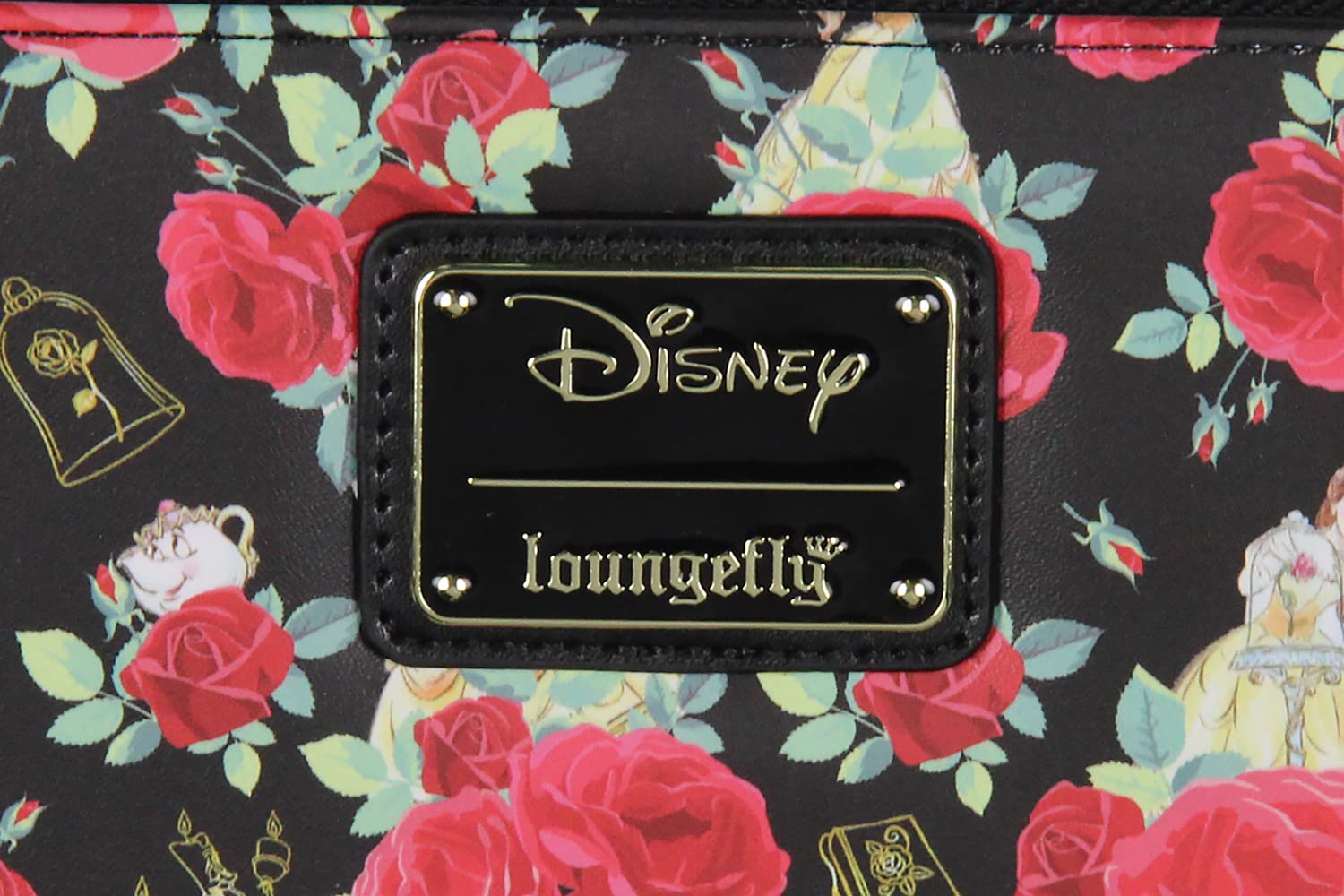 Loungefly Disney Beauty And The Beast Belle Roses Zip Around Wallet