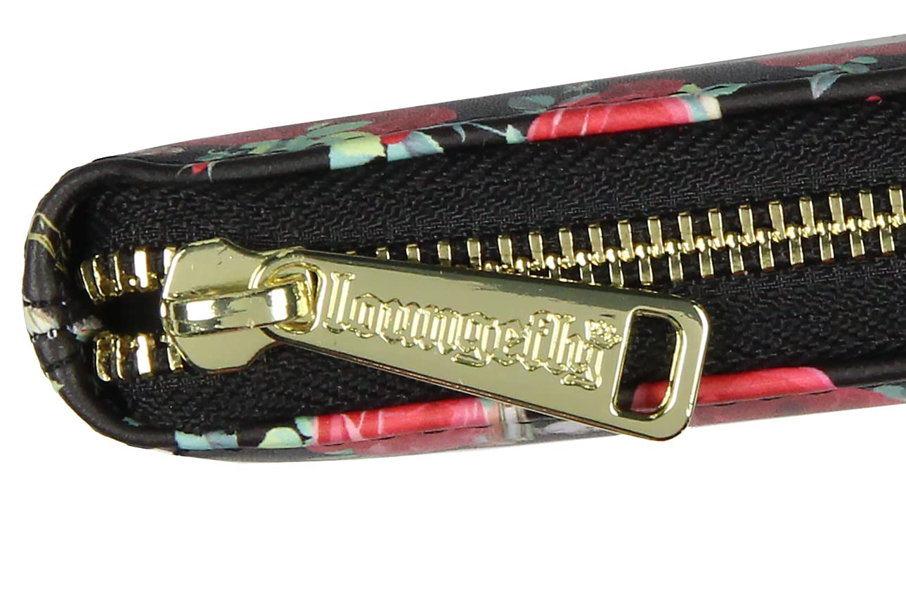Loungefly Disney Beauty And The Beast Belle Roses Zip Around Wallet